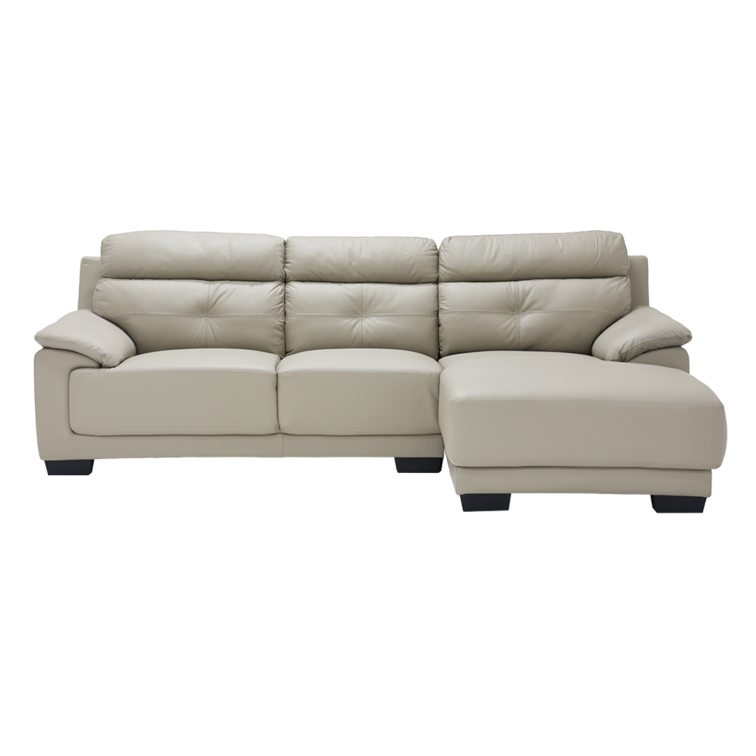 โซฟาหนังแท้ โซฟาเข้ามุมขวา รุ่น Gamutaสีเทา-SB Design Square