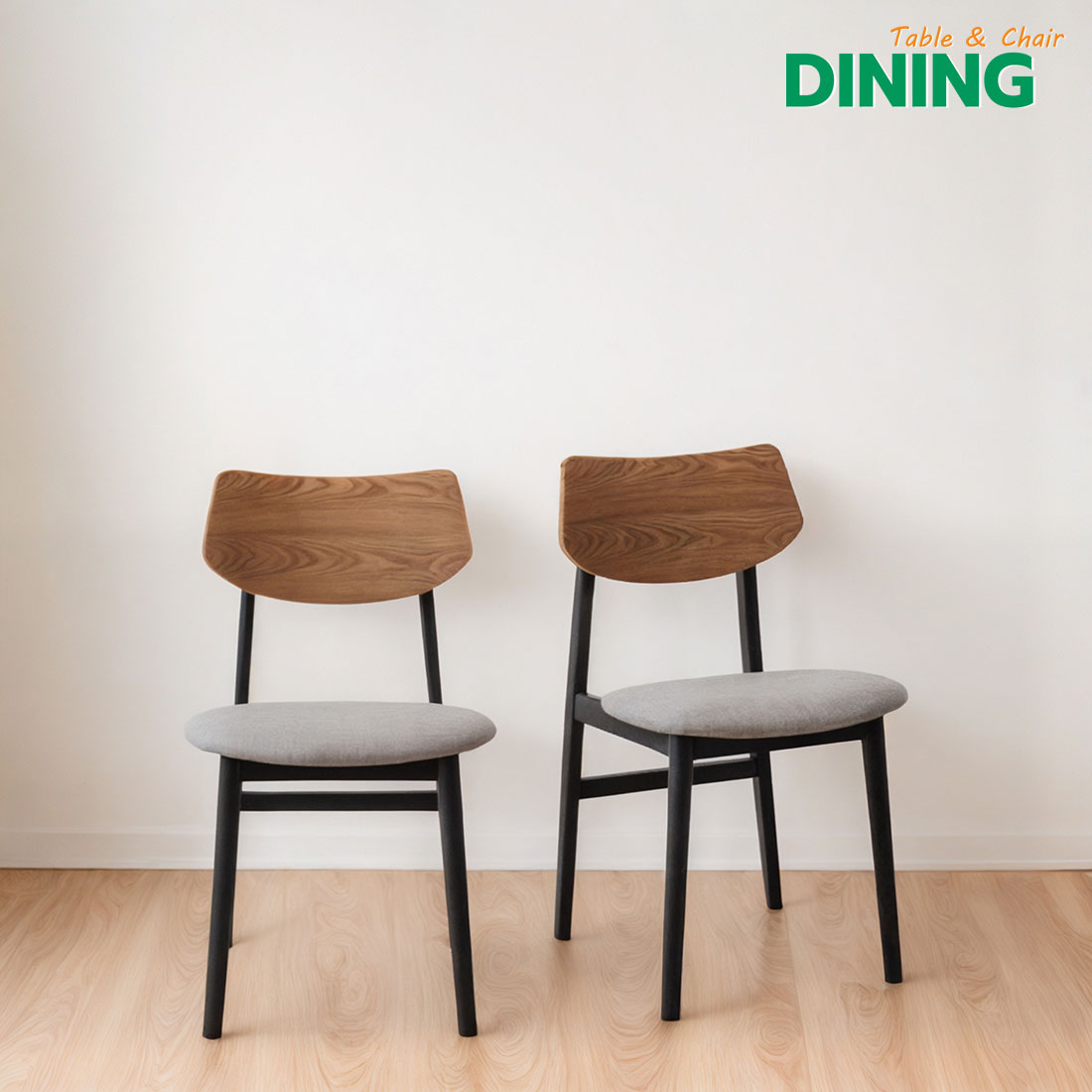 เก้าอี้ทานอาหาร เก้าอี้ไม้เบาะผ้า รุ่น M-Pazoสีดำ-SB Design Square