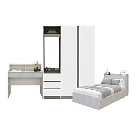 ชุดห้องนอน ชุดห้องนอนขนาด 3.5 ฟุต รุ่น Aiko-SB Design Square